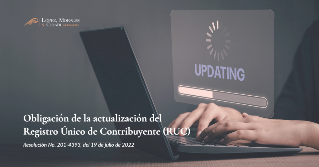 Obligación de la actualización del Registro Único de Contribuyente (RUC ...